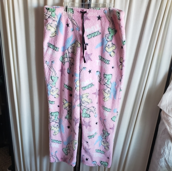 Disney | Intimates & Sleepwear | Disneys Tinkerbell Pinkgreen Fuzzy ...